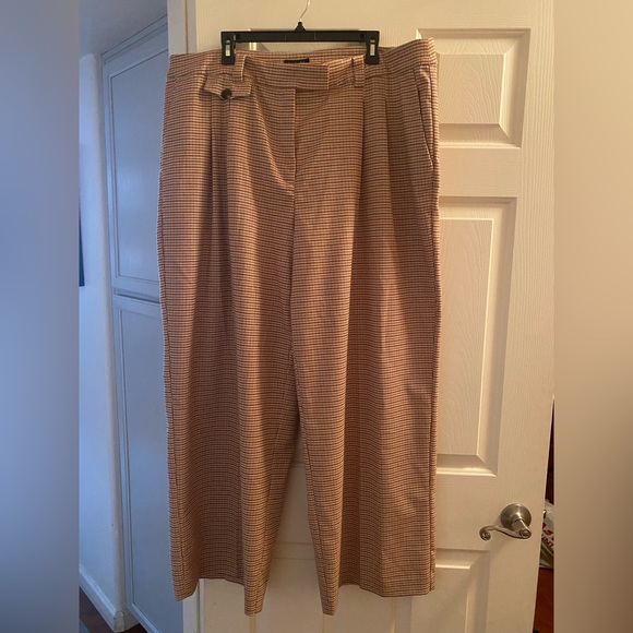 1. State | Pants & Jumpsuits | New State Pleated Plaid Wide Leg Trouser ...